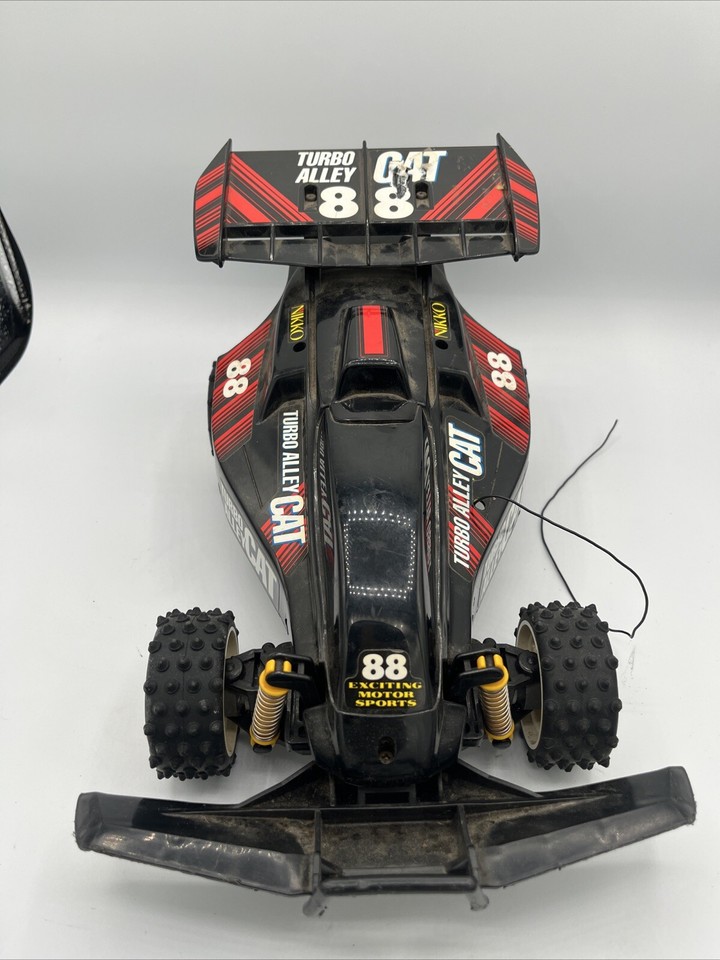 Vintage 80s Nikko Black Turbo Alley CAT 88 RC Car Parts Or Repair | eBay