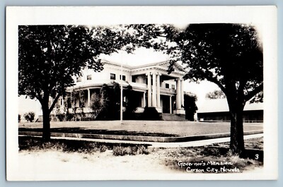 Carson City Nevada NV Postcard RPPC Photo Governor's Mansion c1940's ...