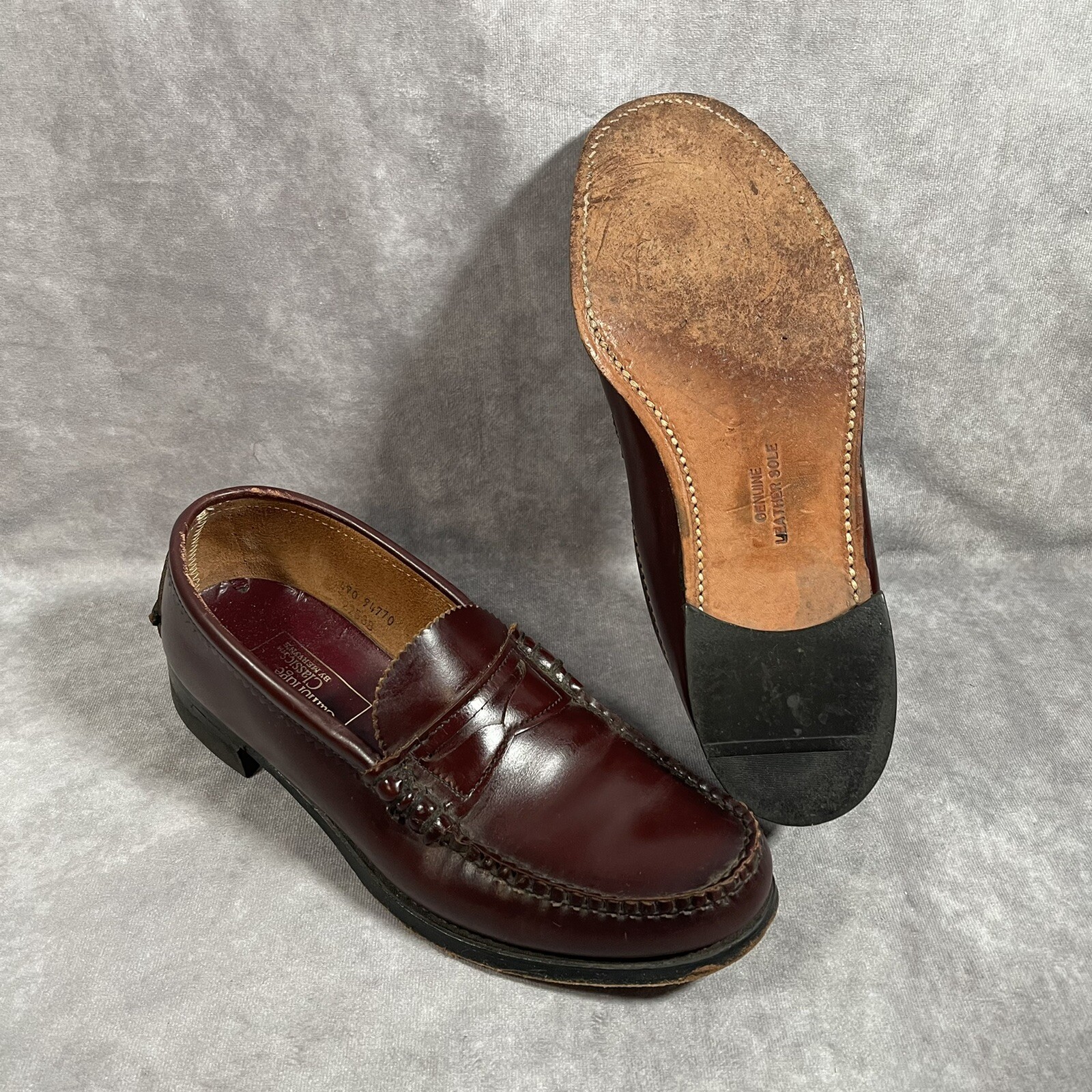 Mervyn's Cambridge Classic Burgundy Leather Penny Loa… - Gem