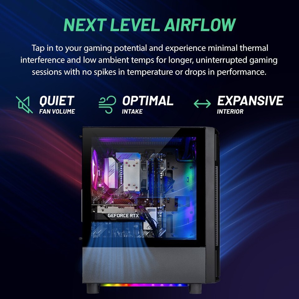 Skytech Shadow Gaming PC Desktop, AMD Ryzen 5 5600X, NVIDIA RTX 4060 ...