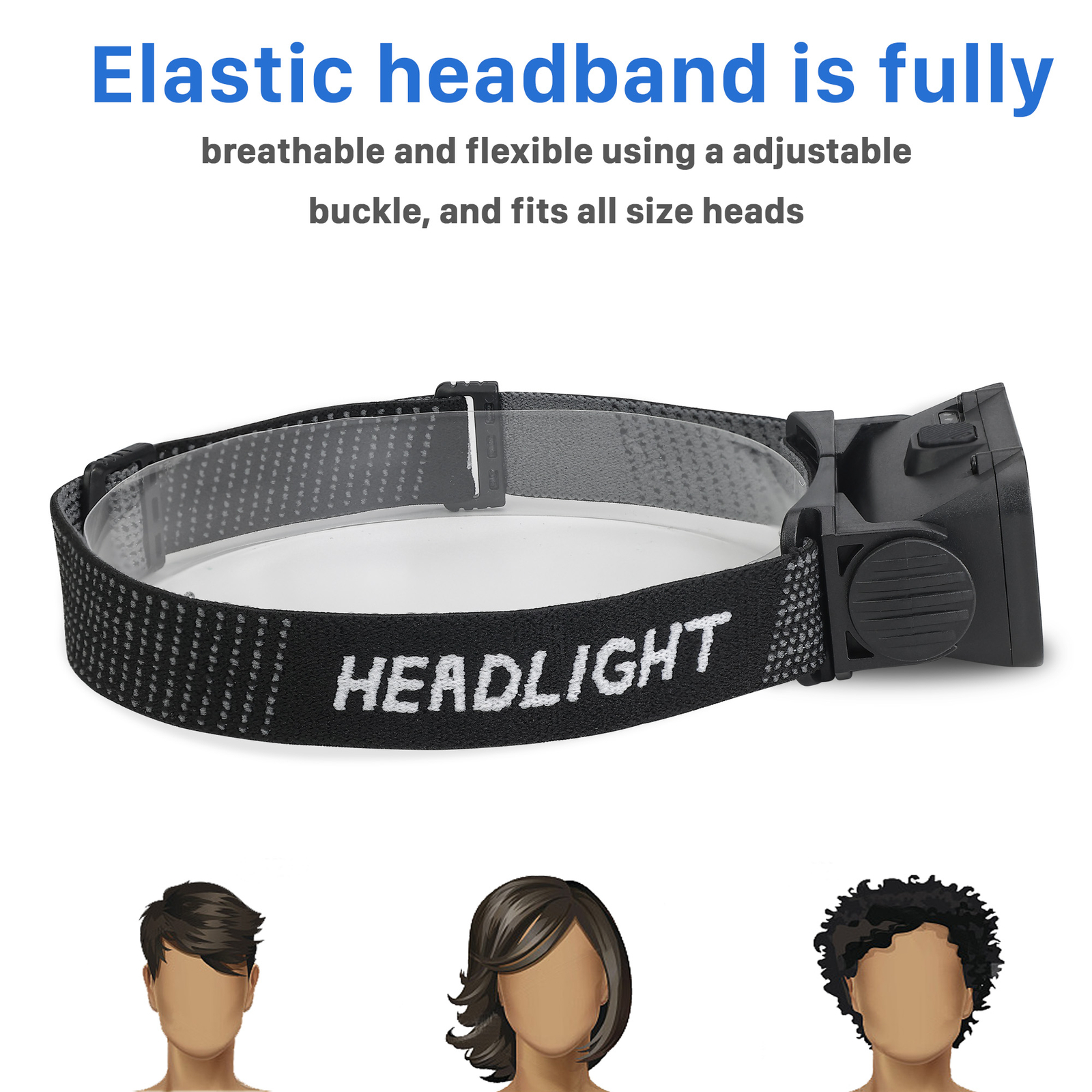 COB LED Headlamp USB Rechargeable Headlight Torch Work Light Bar Head ...