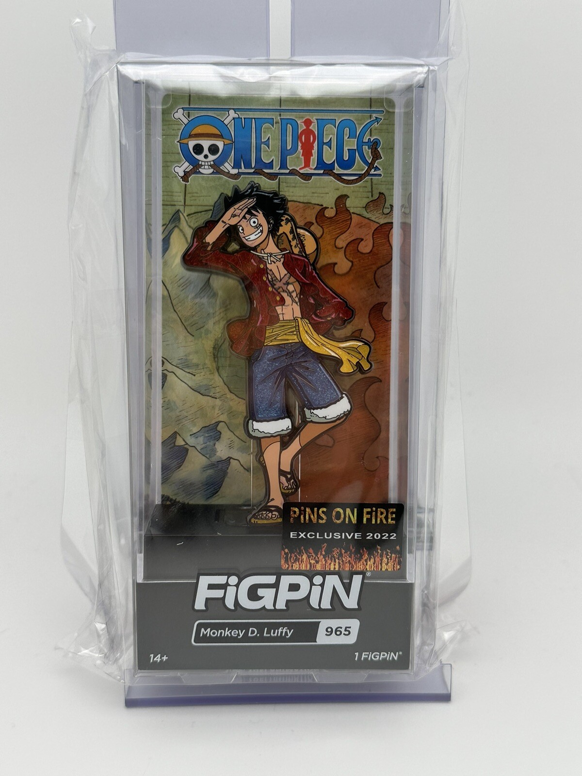 One Piece Monkey D. Luffy FiGPiN #965 PiNS ON FiRE 2022 Exclusive Locked Pin | eBay