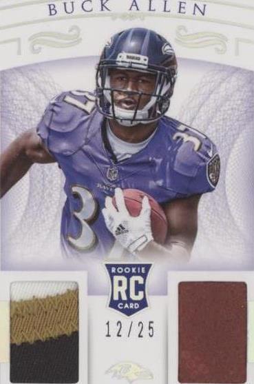 2015 Panini National Treasures - Rookie Dual Materials Buck Allen #RDM-BA Holo Silver /25 (MEM ...