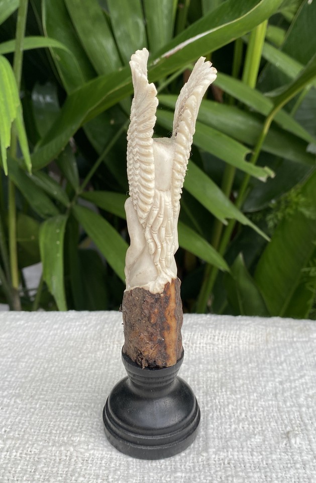 Archangel Carved Antler Knife Handle Angel Carving Dark Angel Moose ...