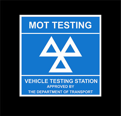 MOT Vehicle Testing Station Sign All Sizes Metal / Plastic Dep Of ...
