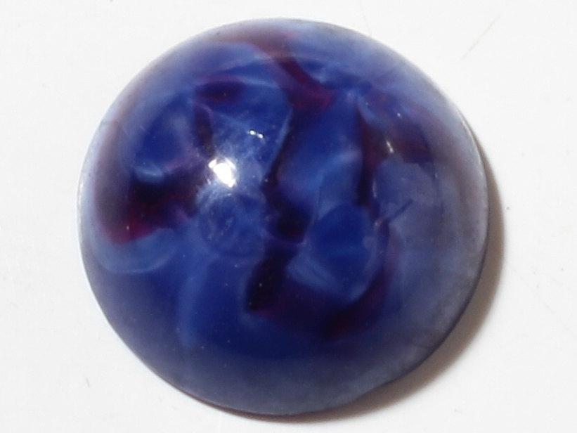 Antique Czech rare blue satin marbled round glass cabochon 18mm | eBay