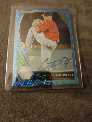 2021 Pannini Prizm North Carolina Blue Broke Glass Auto Chase Petty# ...