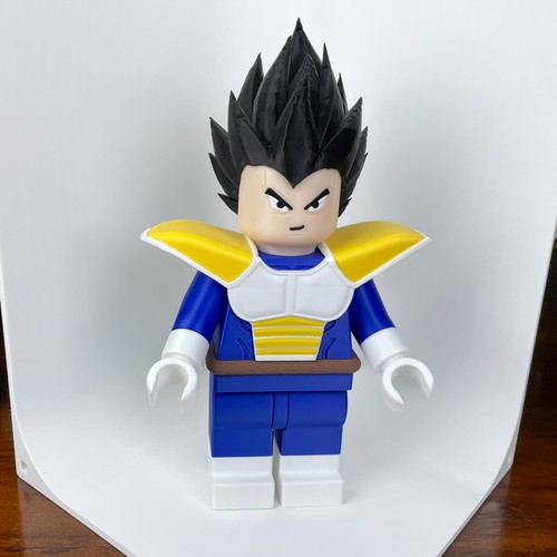 Vegeta w/ Saiyan Monkey Tail Dragon Ball Z 11" 3D Printed Brick Figure ...
