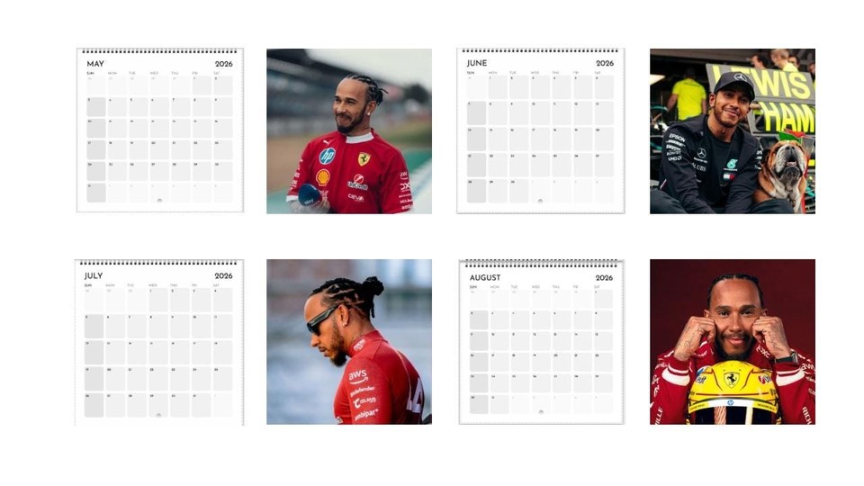 F1 2026 Wall Calendar, Formula One Racing, F1 Drivers Sports Gift for ...