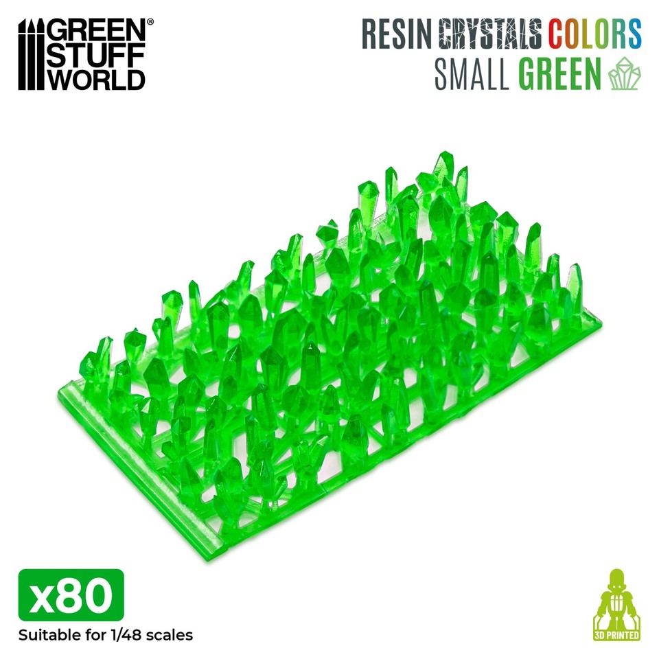 GREEN Resin Crystals - compatible with AOS Wargames Miniature Necronic ...