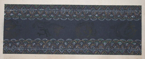 KIMONO OBI DESIGN WOODBLOCK PRINT TAISHO ERA Original Japanese No ...