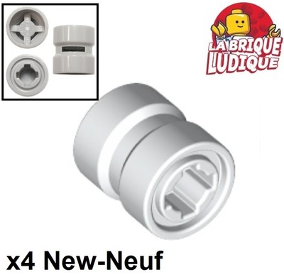 Lego 4x roue jante wheel 8mm D.x 9mm Reinforced back blanc/white 74967 ...