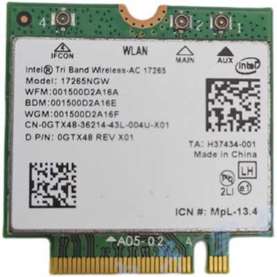 Intel Tri Band Wireless-AC 17265 17265NGW WiGig 867M Wireless WLAN Card ...