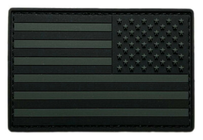 Reversed USA American Flag Patch [PVC Rubber - 3.0 X 2.0 Hook Backing ...