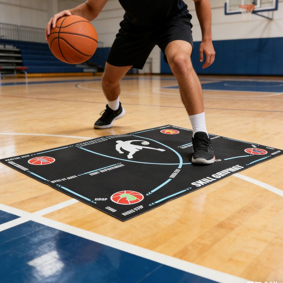 Basketball Training Mat, Non-Slip Footwork Agility Mat for Indoor ...