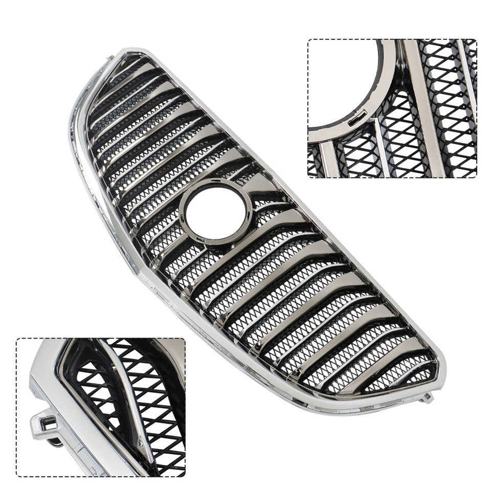 Front Upper Grill Grille Chrome Black New For Buick Enclave 2013-2016 ...