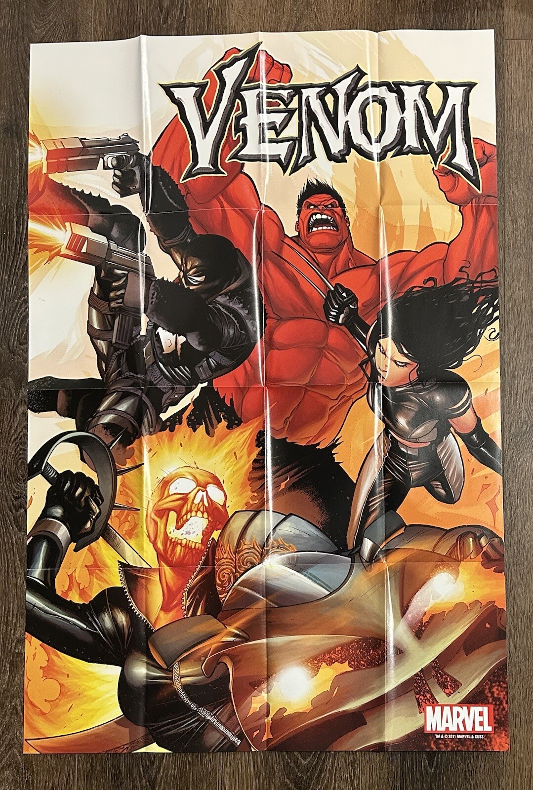 VENOM CIRCLE OF FOUR FOLDED PROMO STORE POSTER 24” x 36” ART BY STEFANO ...