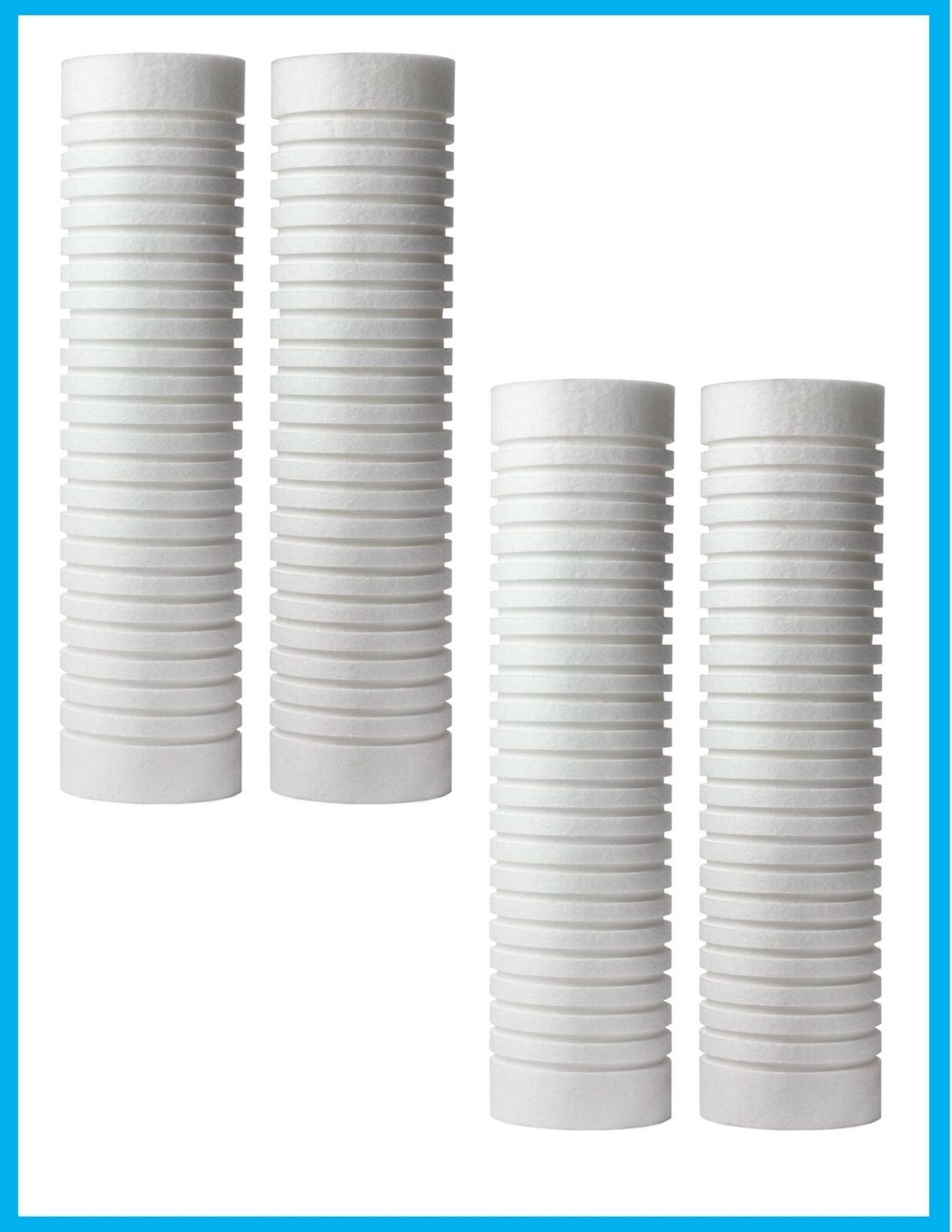 Grooved Sediment 5 Micron Water Filter Cartridges 2.5" x 10" Choose ...