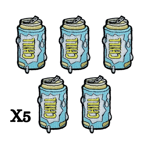 Chill Beer Can Patch Embroidery Iron On Sew On Badge Applique Love Cute ...