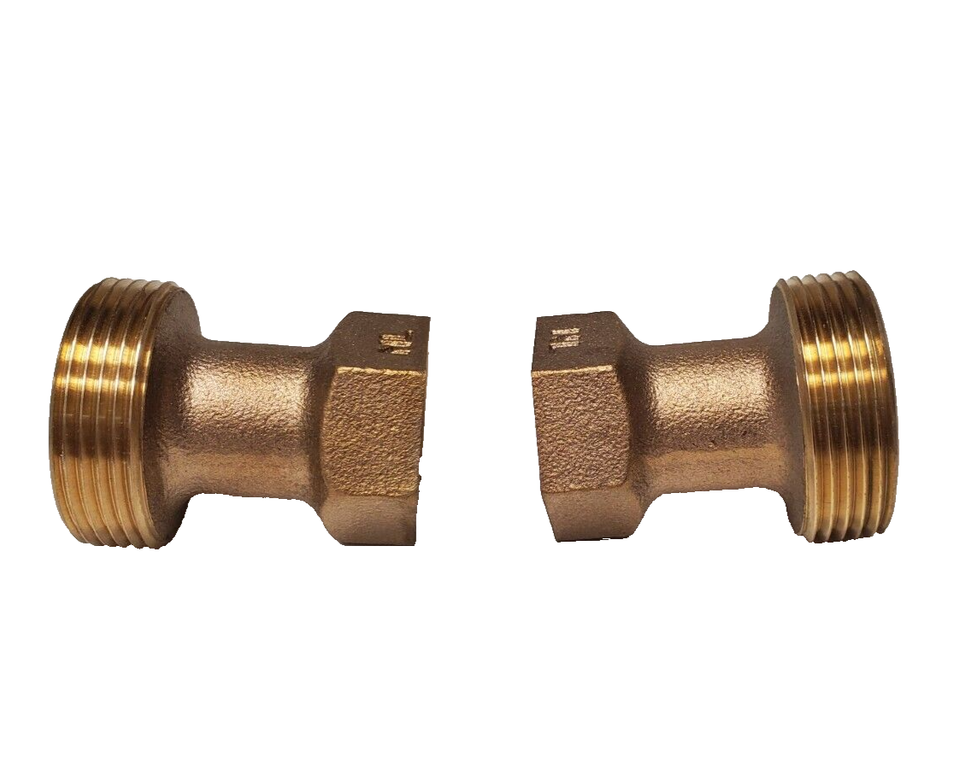 Brass Water Meter Adapter install 5/8 x 1/2 x 7.5" meter to 1" Meter ...