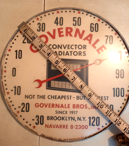 Vintage OLD Thermometer Governale convector radiators. Since 1917 ...