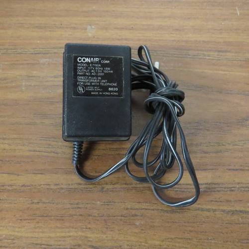 +Conair Class 2 Transformer Power Adapter E7150A AC 7.5V 150mA | eBay