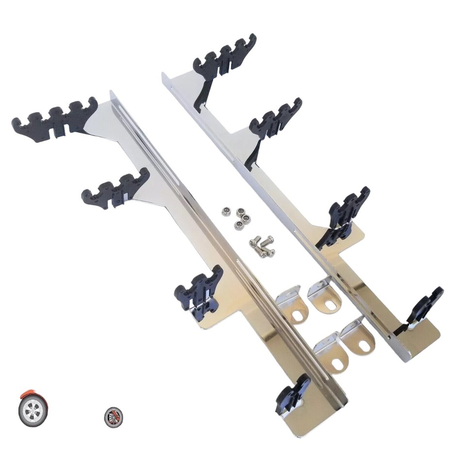 Universal Chrome Linear Spark Plug Wire Loom Separators Black Chevy ...