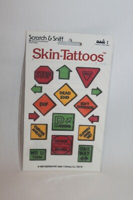 Vintage Mark 1 Skin Tattoos SIGNS & SYMBOLS Scratch and Sniff Stickers ...
