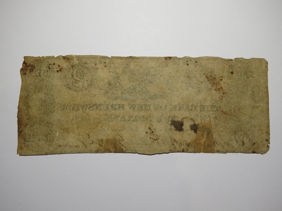 $2 1832 New Brunswick New Jersey Obsolete Currency Bank Note Bill Bank ...