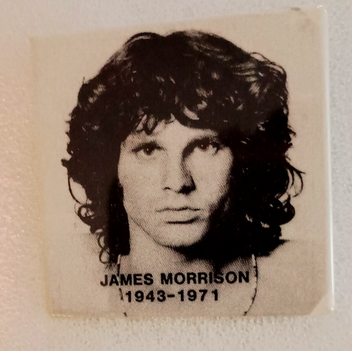 Vtg James Jim Morrison 1943-71 Remembrance Doors Music Pin Button 1980 ...
