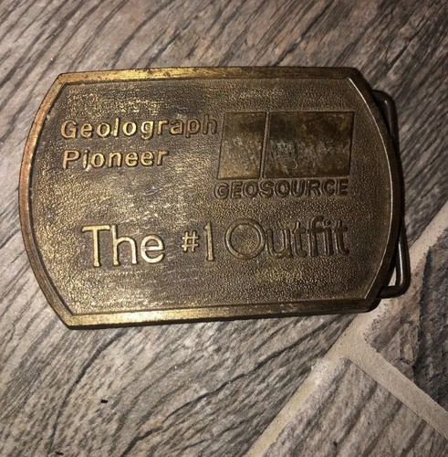 Vtg Geolograph Pioneer Geosource The #1 Outfit Belt Buckle | eBay