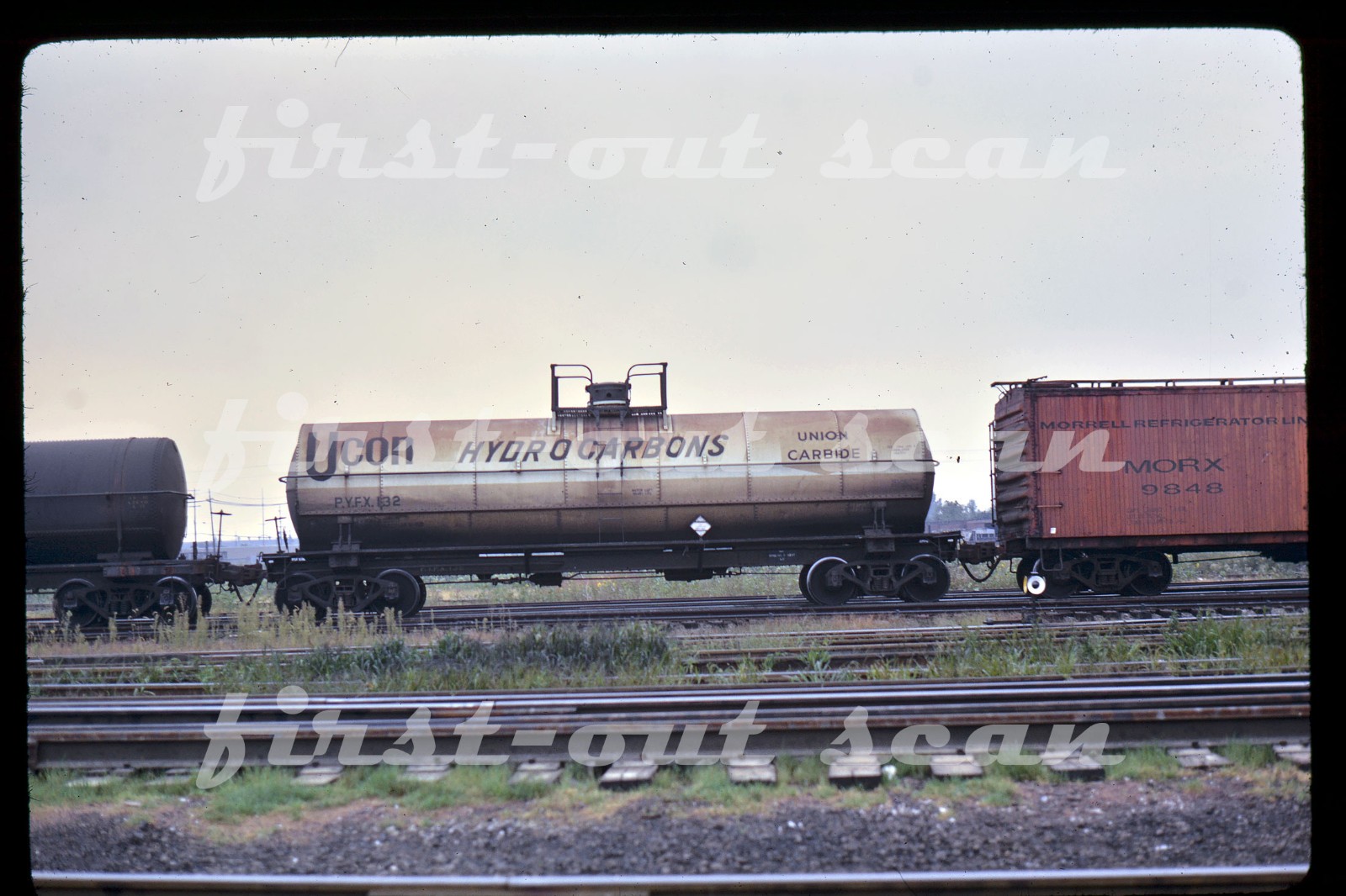 F Original Slide - UCON Hydrocarbons PYFX 132 Tank Car Columbus OH 1967 ...