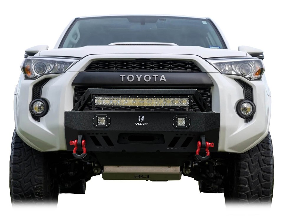 Vijay Texture Front Bumper W/Winch Plate&LED Lights Fit 2010-2020 ...