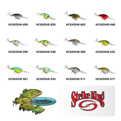 Strike King Crankbait (HC6XDHK) Deep Diving - Any Color 6XD Hard Knock ...