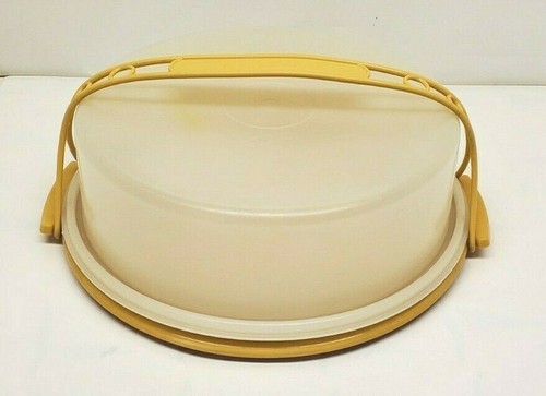 Tupperware 10" Pie Taker Harvest Gold with Handle | eBay