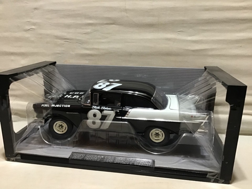 BUCK BAKER #87 1957 CHEVROLET 150 SEDAN BLACK WIDOW RACER 50293 HIGHWAY ...
