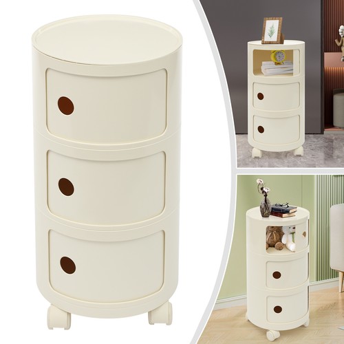 3 Drawers End Side Bedside Table Nightstand Organizer Storage Table ...