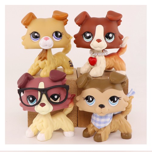 4x Pet Shop LPS Collie 2452 1542 893 1262 with LPS Accessories Kids ...