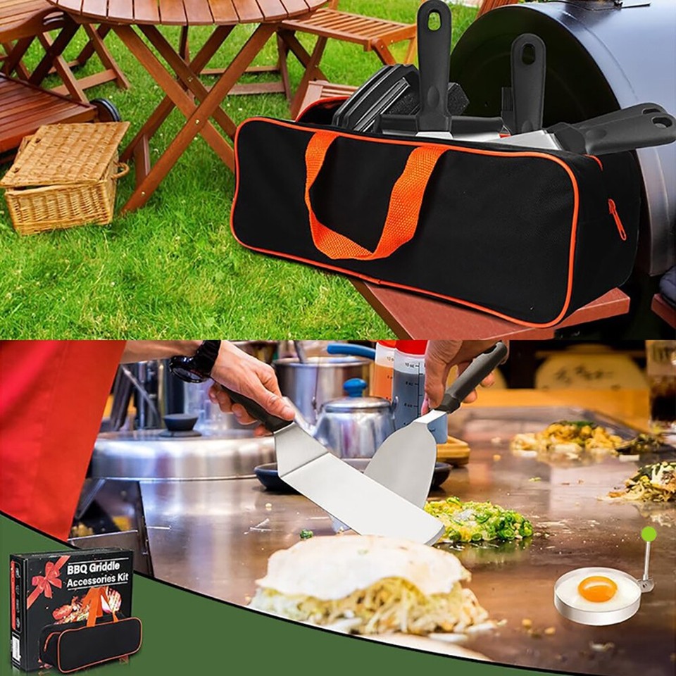 35PCS Griddle Accessories Flat Top Grill Spatula Set for BBQ | eBay