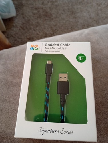 Tech & Go 9 Foot Braided Micro-USB Charging Cable | eBay