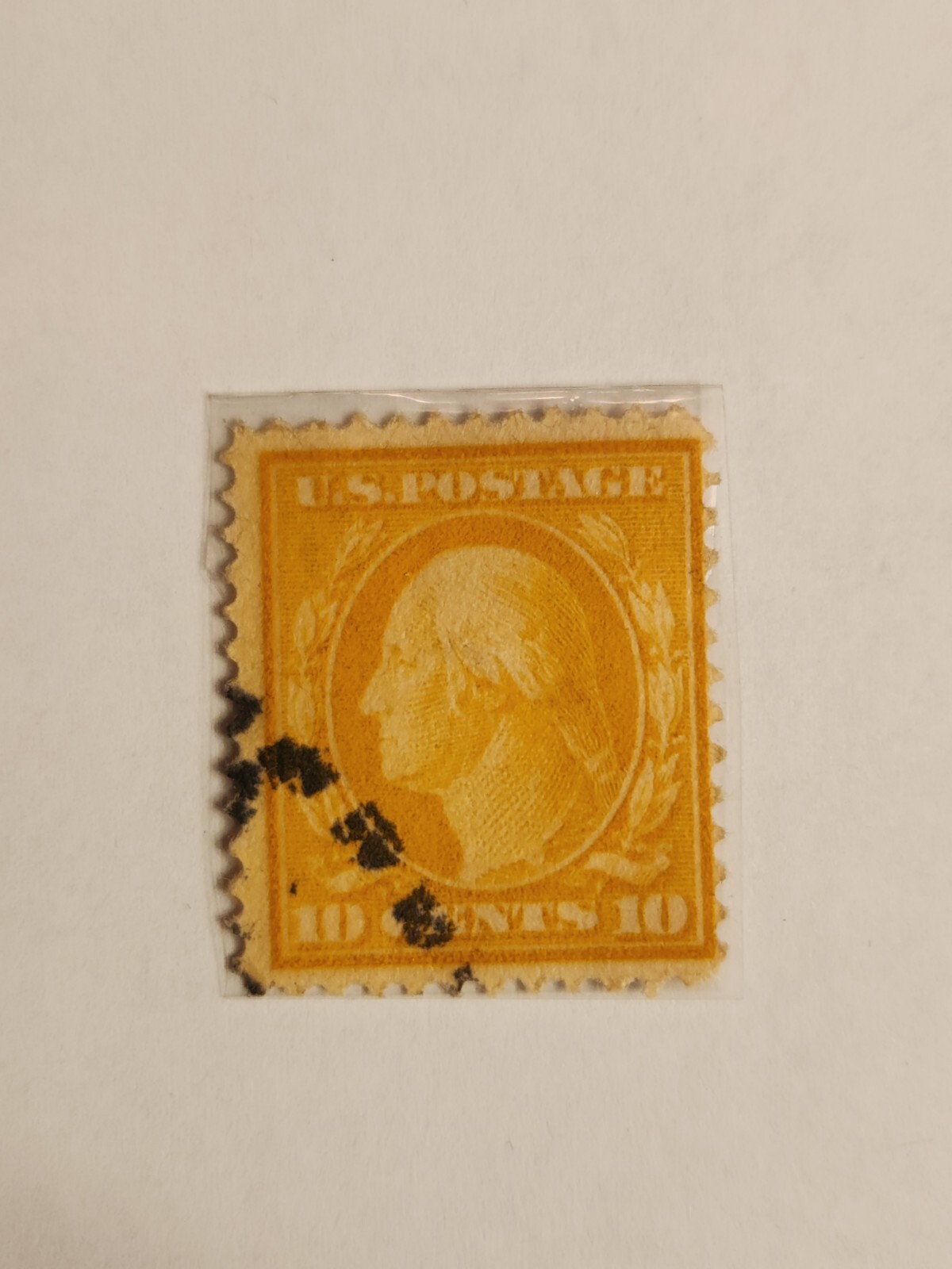 Scott # 338 George Washington 10 Cents Yellow 1909 US Stamp Perf 12 | eBay