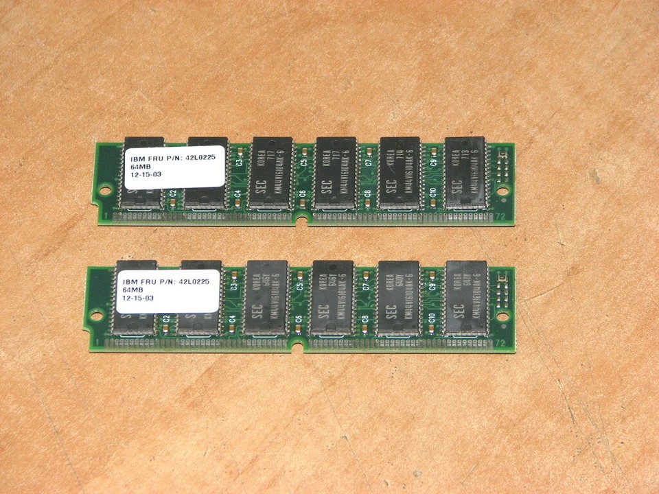 Lot of 10 EDO 10x64 MB (640 MB) SIMM 72 pin 60ns non-parity Memory RAM ...