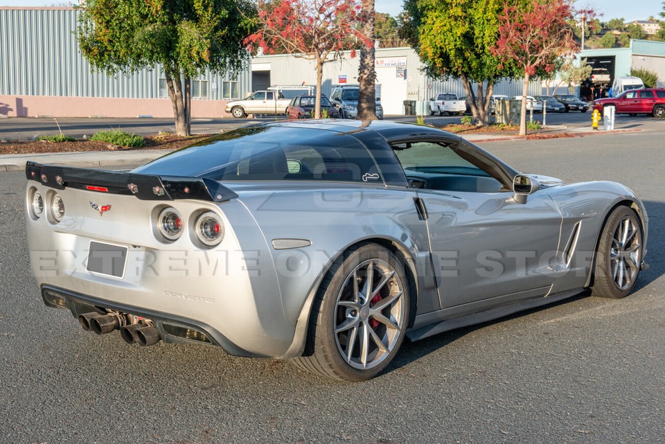 For 05-13 Corvette C6 | C6.5 GLOSSY BLACK Rear Spoiler Smoke Tinted ...