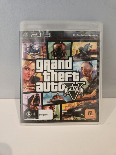 Grand Theft Auto 5 Five GTA Sony PlayStation 3 Game COMPLETE W/MAP MINT ...