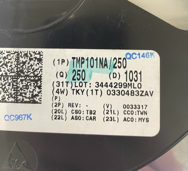 TMP101NA TI Temp Sensor Digital Serial 6-Pin SOT-23 SMD ROHS 10 PIECES ...