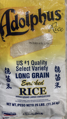 Adolphus Rice 25lb Long Grain Rice Enriched Rice Arroz Grano Largo ...