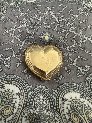 1980 Estée Lauder Gold Youth Dew Solid Perfume Compact Monogrammed RS ...