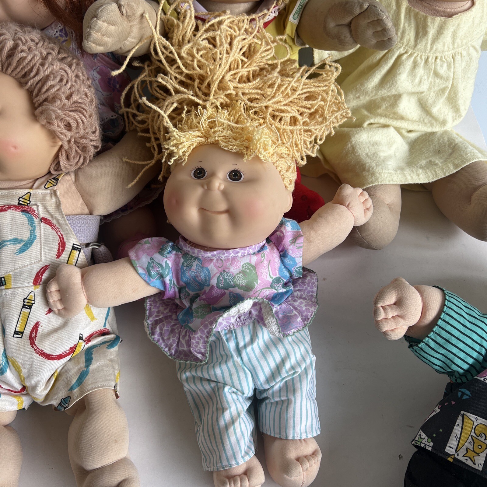 Lot of 6 Vintage 80s 90s CABBAGE PATCH KIDS Dolls & Clothes Growing Hair Crimp | eBay