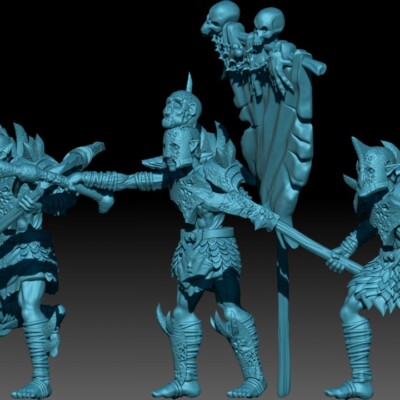 Set of 6 Terror Realm - Terror Orcs - Kzk Minis/middle earth/miniature ...