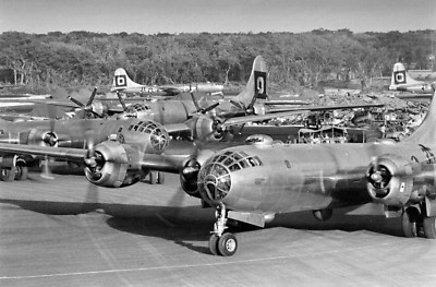 WW2 WWII Photo USAAF B-29 Superfortress Bombers Guam 1945 World War Two ...